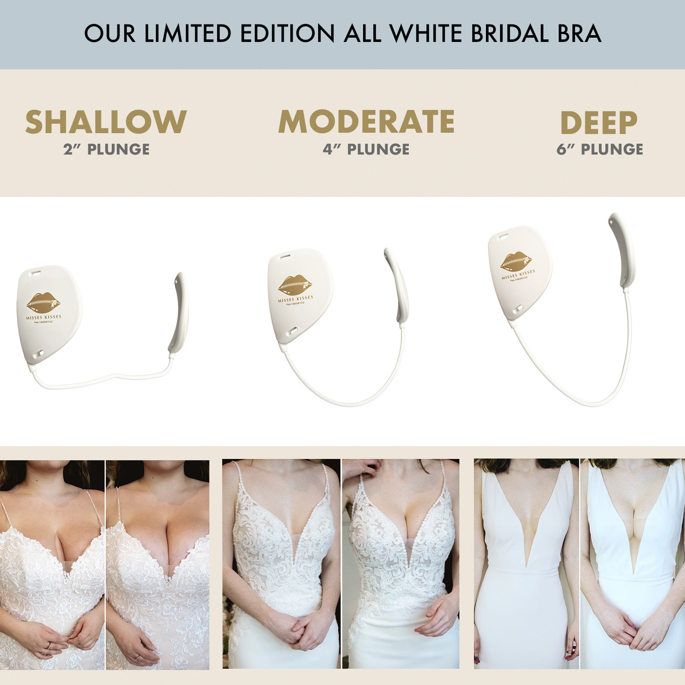 BRIDAL BUILD-A-BRA | The Wedding Dress Bra by Misses Kisses Frontless, Backless, Strapless Bra ...